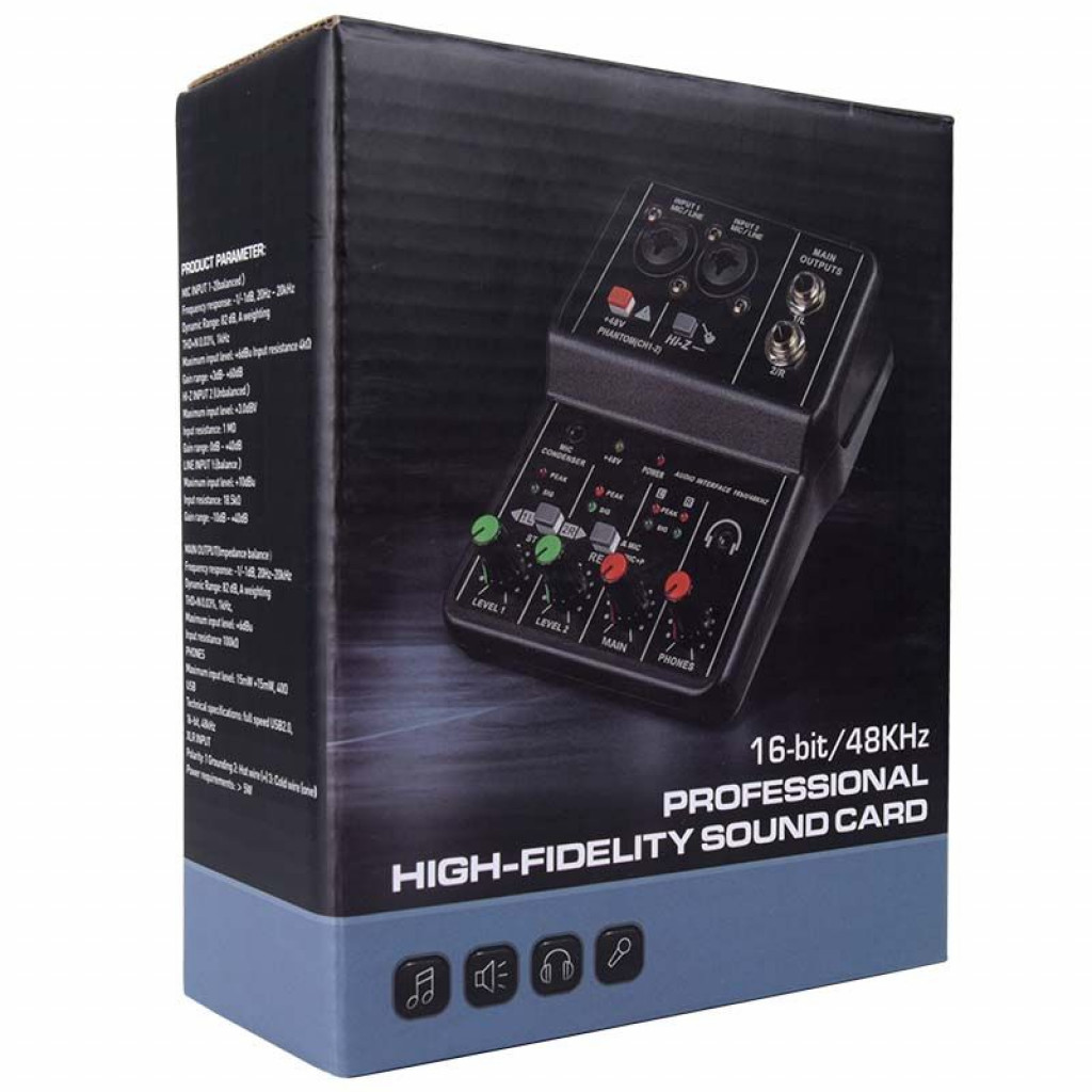 DNA MIX 2 analog mixer 2-channel Hi-Z USB audio interface - DNA MIX 2 ...